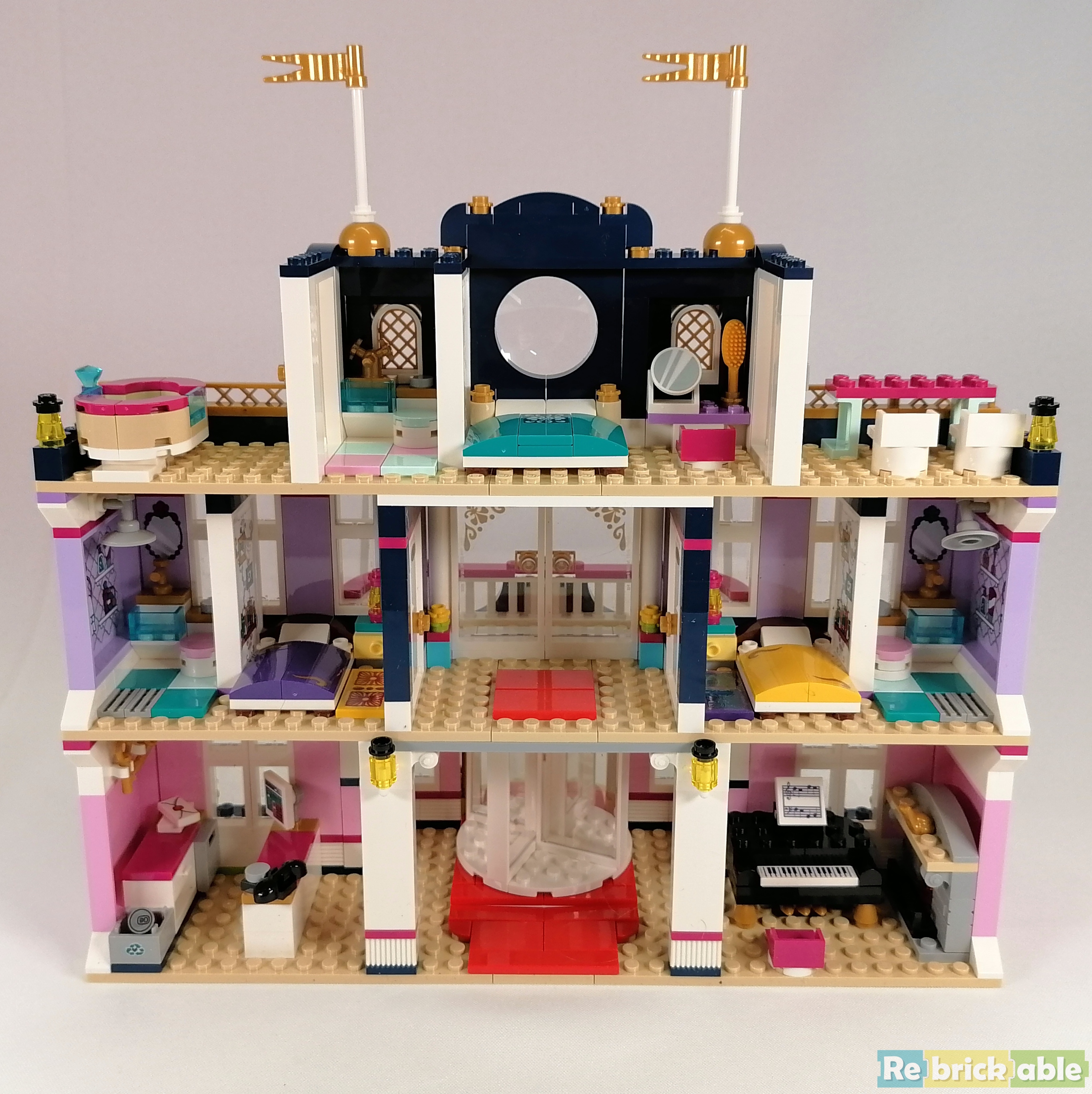 Review: 41684-1 - Heartlake City Grand Hotel | Rebrickable - Build with ...