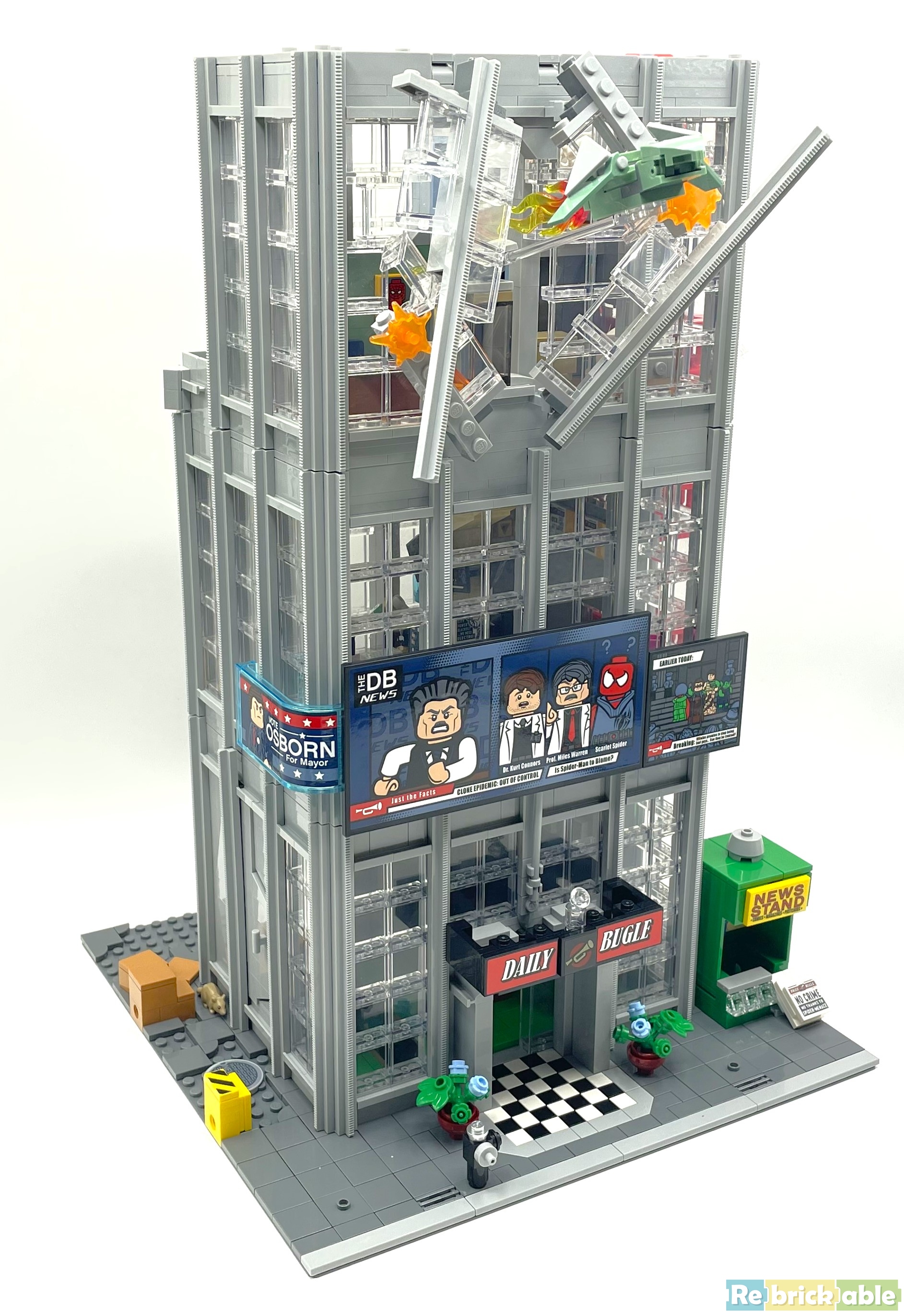 Review: 76178-1 - Daily Bugle: Part 2 - The Build | Rebrickable - Build ...