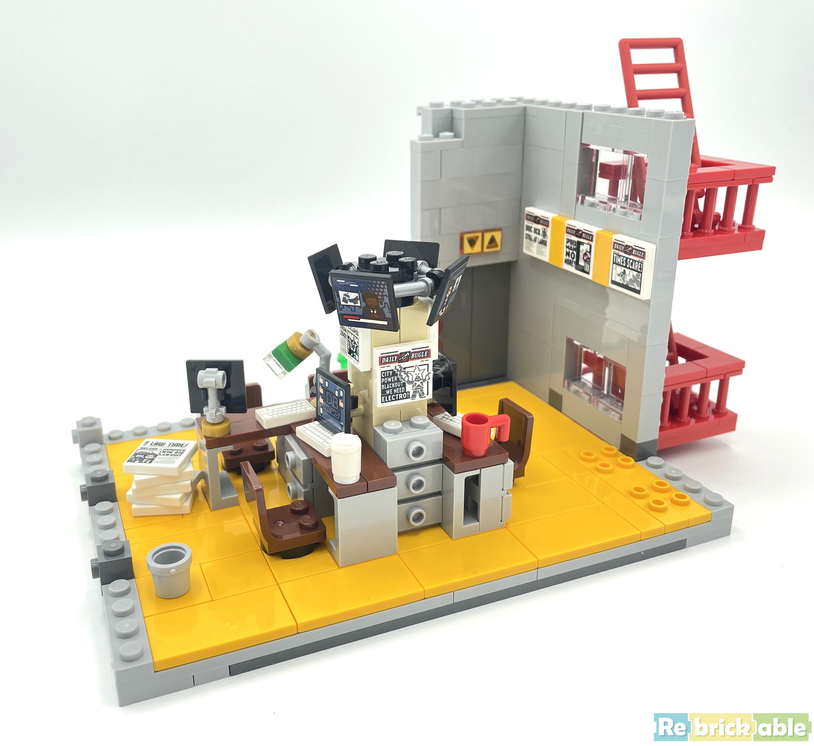Review: 76178-1 - Daily Bugle: Part 2 - The Build | Rebrickable - Build ...