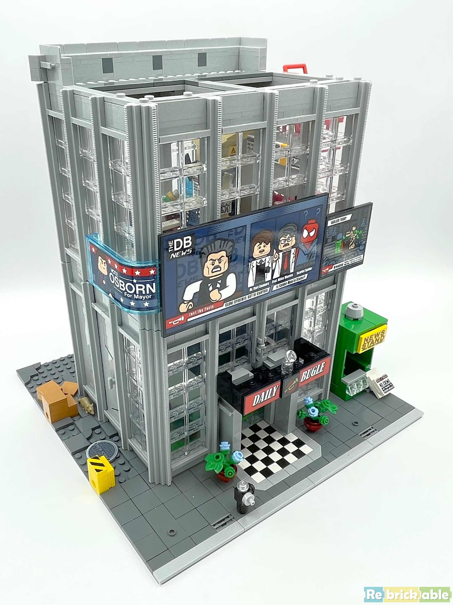 Review: 76178-1 - Daily Bugle: Part 2 - The Build | Rebrickable - Build ...