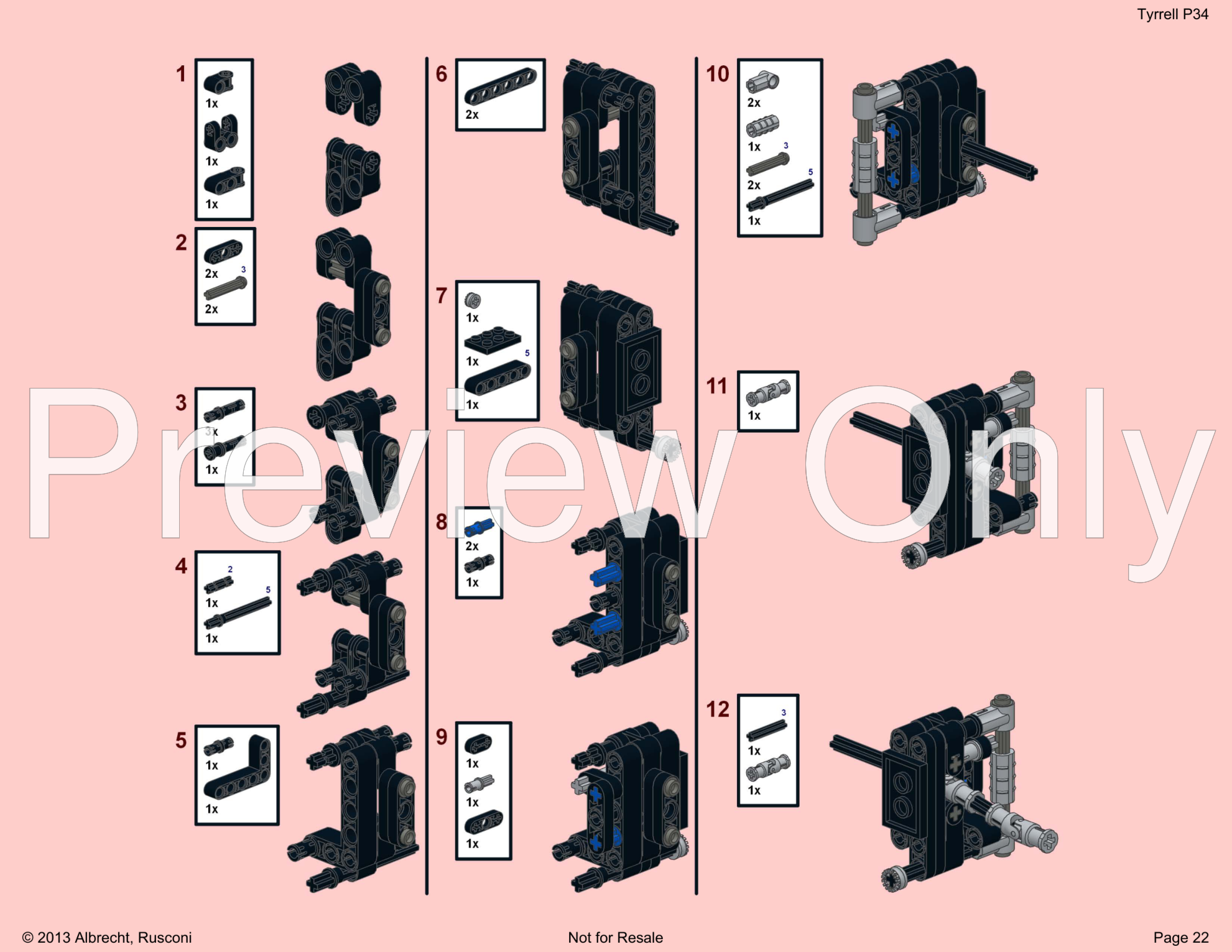 LEGO MOC Tyrrell P34 1977 - scale 1:8 by RoscoPC | Rebrickable - Build ...