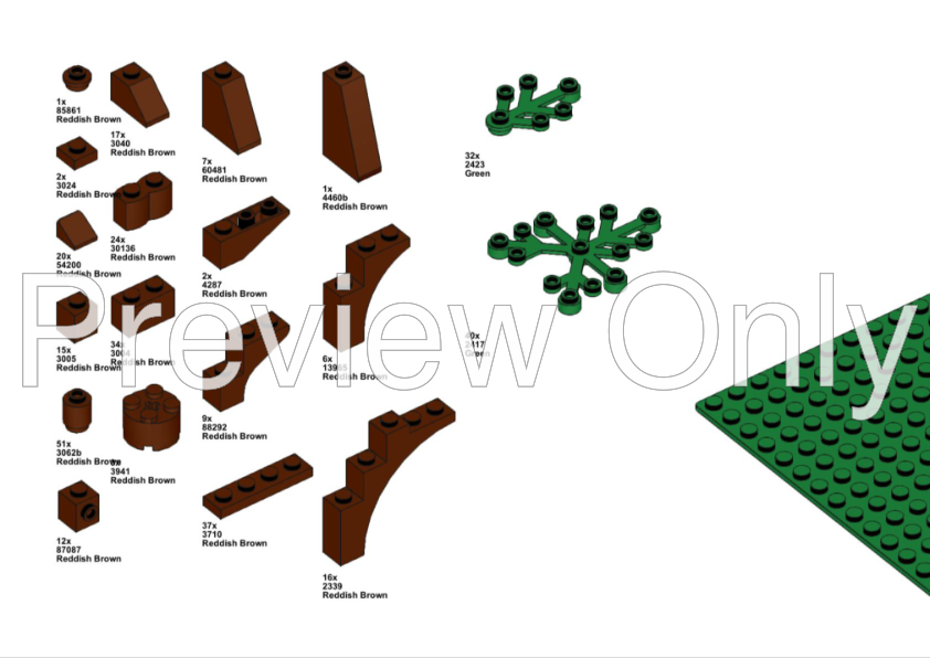 LEGO MOC Endor Forest Trees by obiwanklemmobi | Rebrickable - Build ...