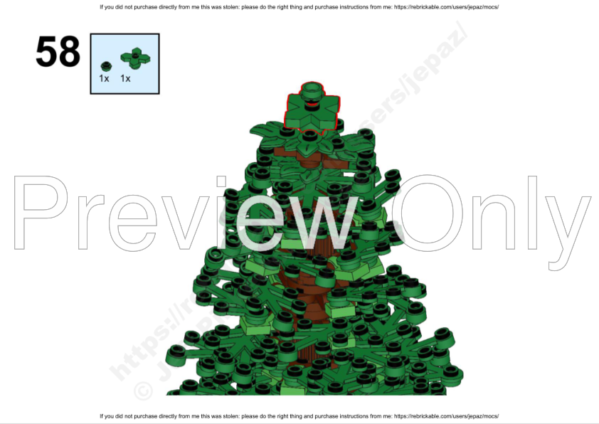LEGO MOC White Pine Tree Set by jepaz | Rebrickable - Build with LEGO