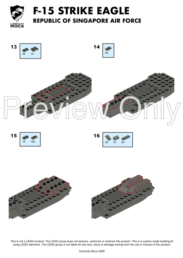 LEGO MOC F-15E Strike Eagle Fighter Jet Mini MOC by Lioncity Mocs ...