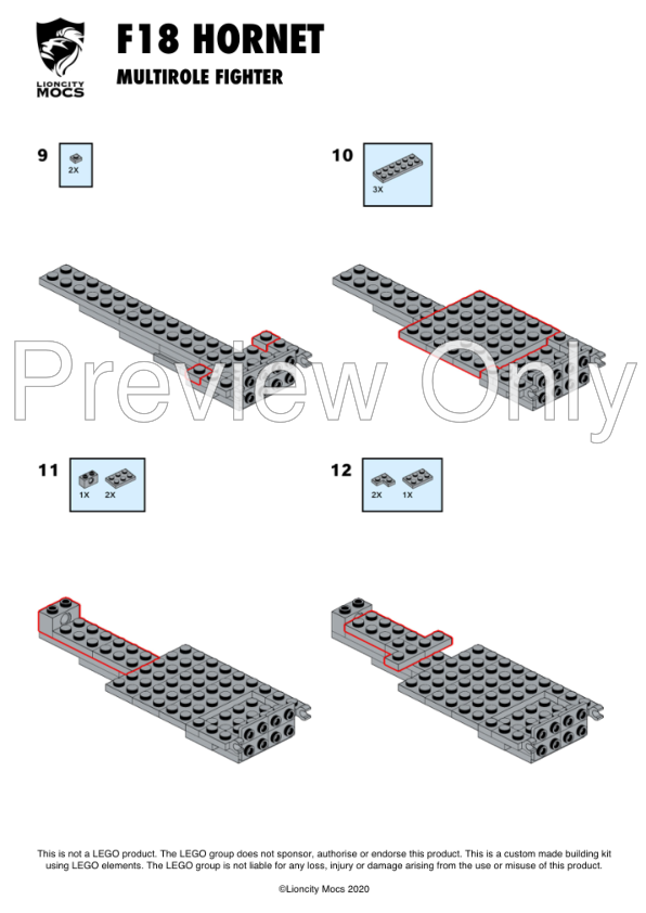 LEGO MOC F-18 Hornet Fighter Aircraft Mini MOC by Lioncity Mocs ...