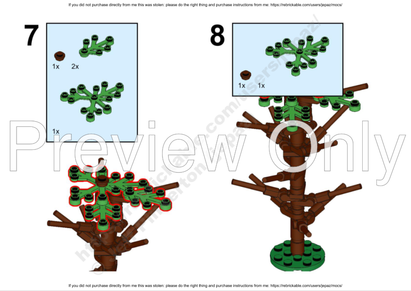 LEGO MOC Tree Set by jepaz | Rebrickable - Build with LEGO
