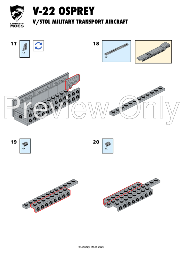 LEGO MOC V-22 Osprey Aircraft Mini MOC by Lioncity Mocs | Rebrickable ...