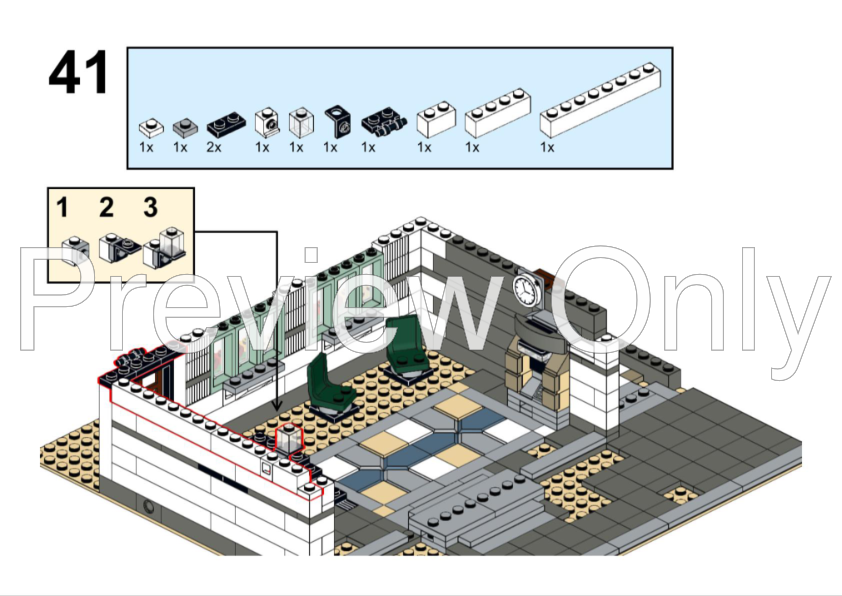 LEGO MOC Classical Brick Bank by Fhendur | Rebrickable - Build with LEGO