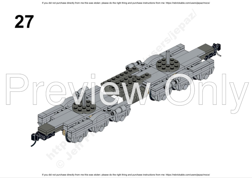 LEGO MOC Union Pacific GE 8500 GTEL Fuel Tender Only by jepaz ...