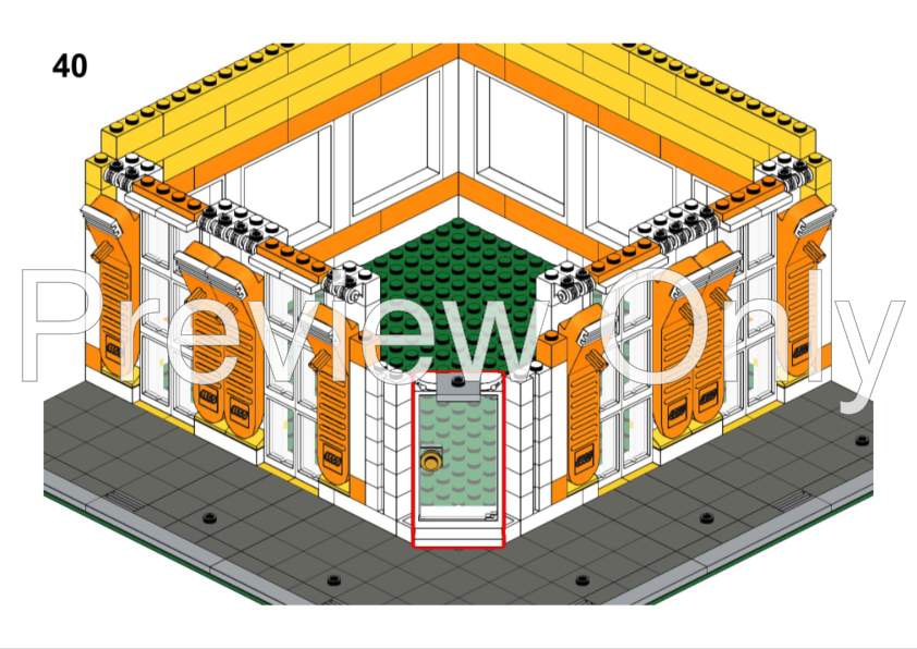 LEGO MOC Orange Separator Corner Facade by Brick Artisan | Rebrickable ...