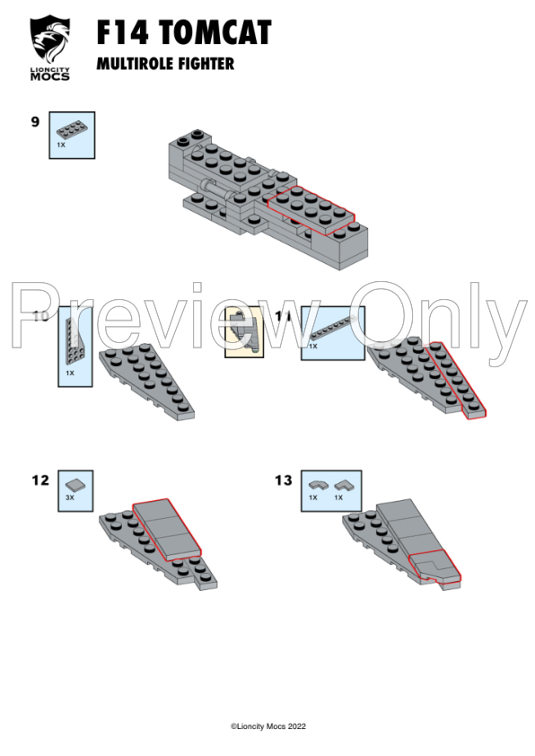 LEGO MOC F-14 Tomcat Mini Aircraft MOC by Lioncity Mocs | Rebrickable ...