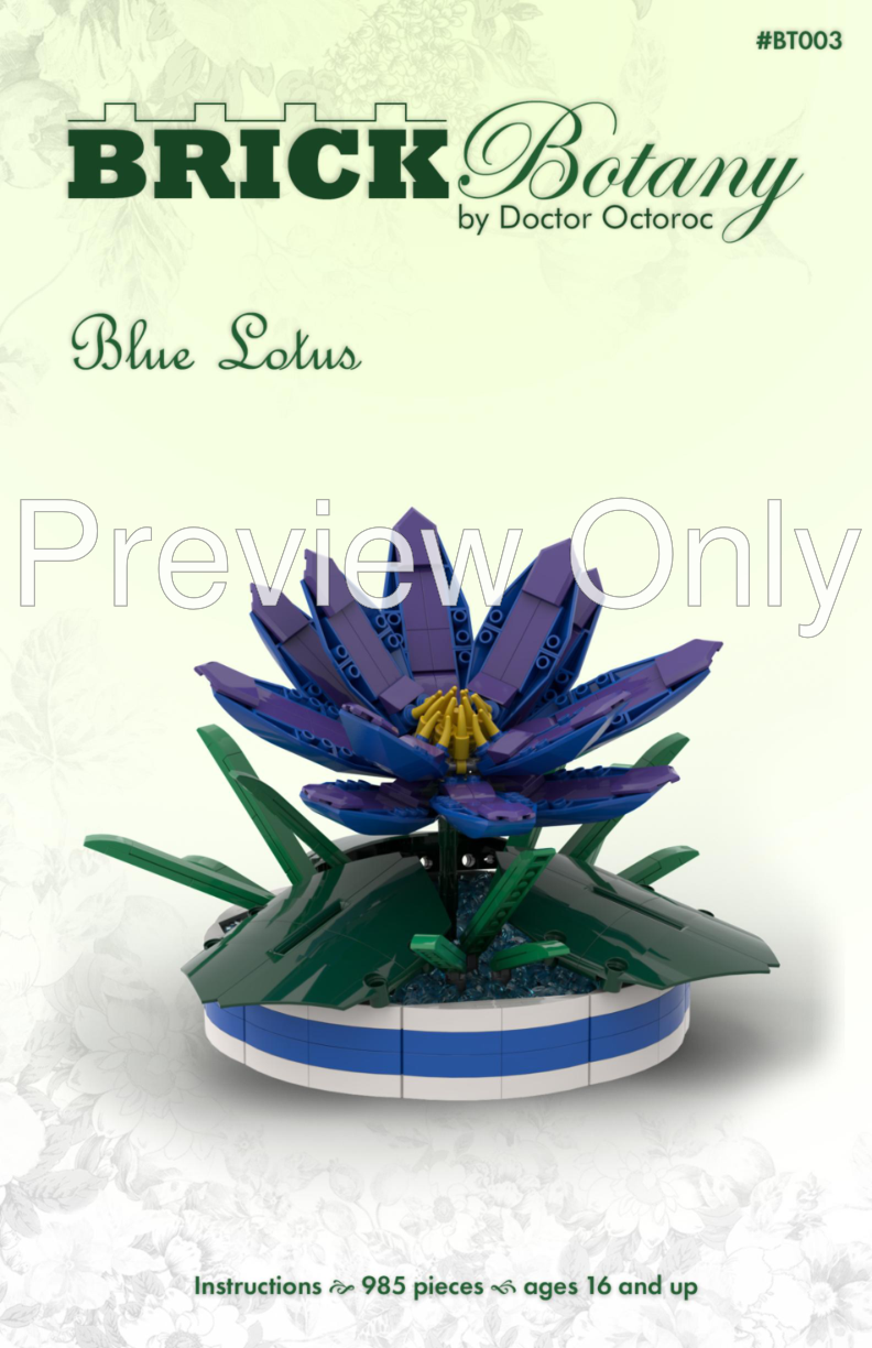 LEGO MOC Blue Lotus (BT003) by DoctorOctoroc | Rebrickable - Build with ...