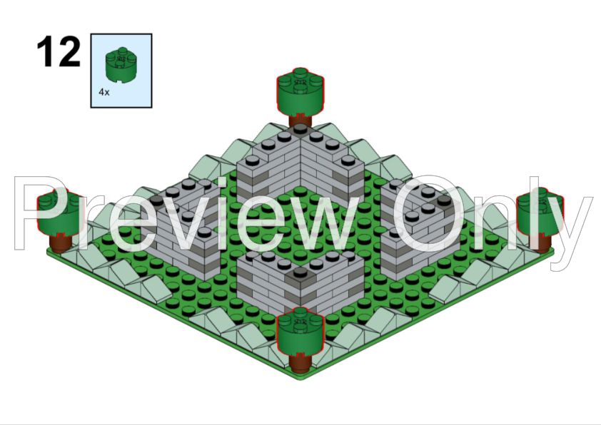 Lego Moc Micro Castle I By Gvrmakes Rebrickable Build With Lego