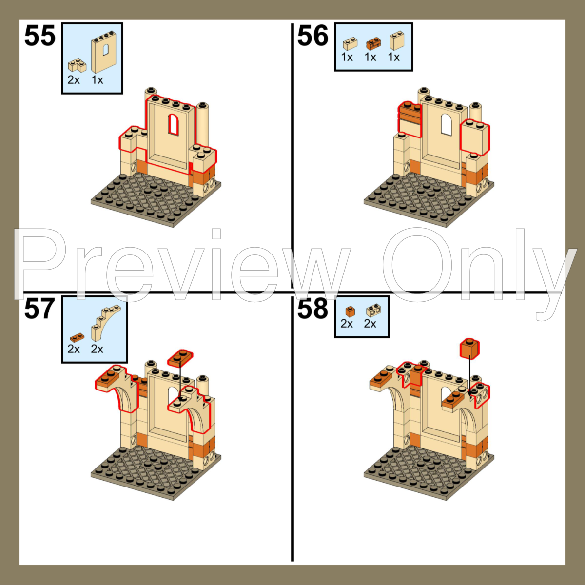 Lego Moc The Modular Hw Castle By Pomx Rebrickable Build With Lego