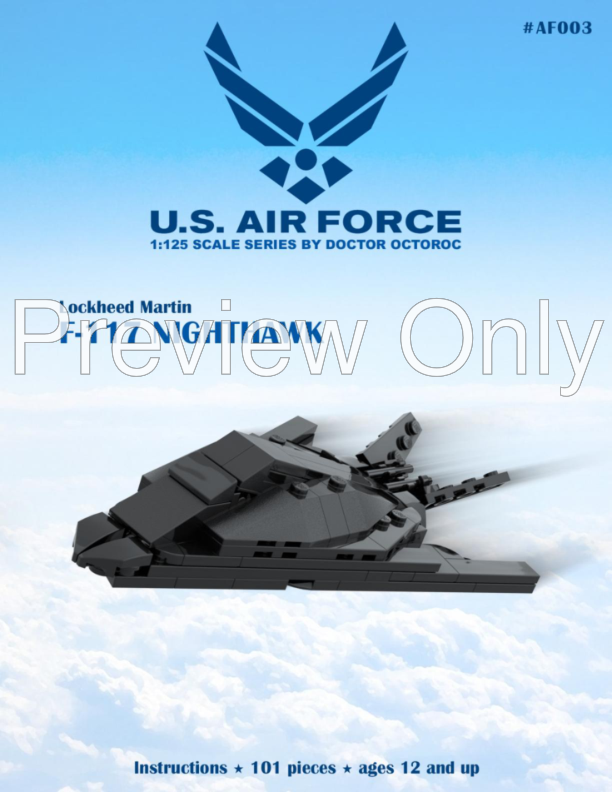 LEGO MOC F-117A Nighthawk (AF003) by LtOctoroc | Rebrickable - Build ...
