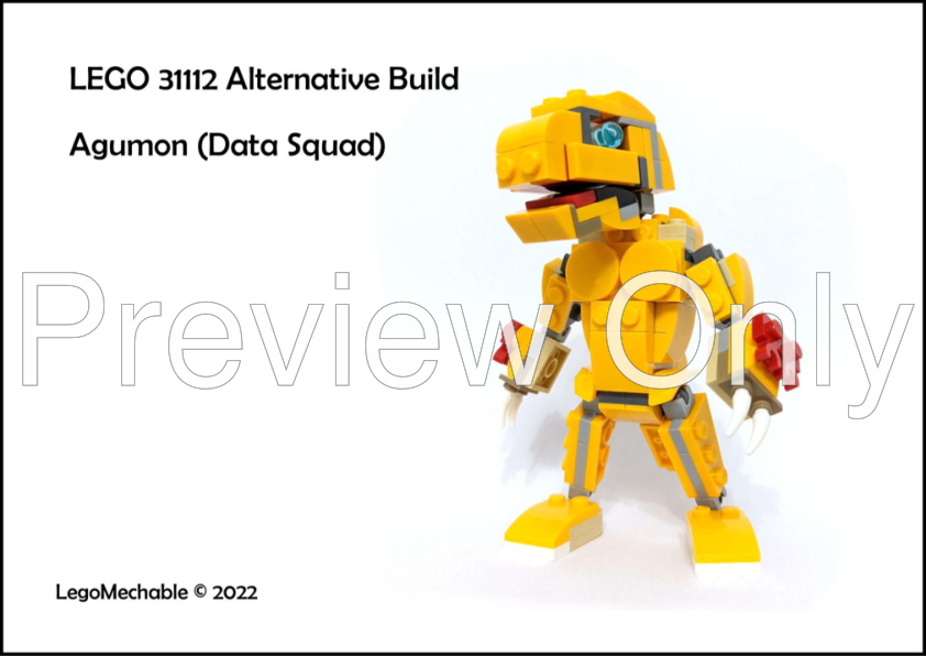 LEGO MOC 31112 - Agumon by LegoMechable | Rebrickable - Build with LEGO