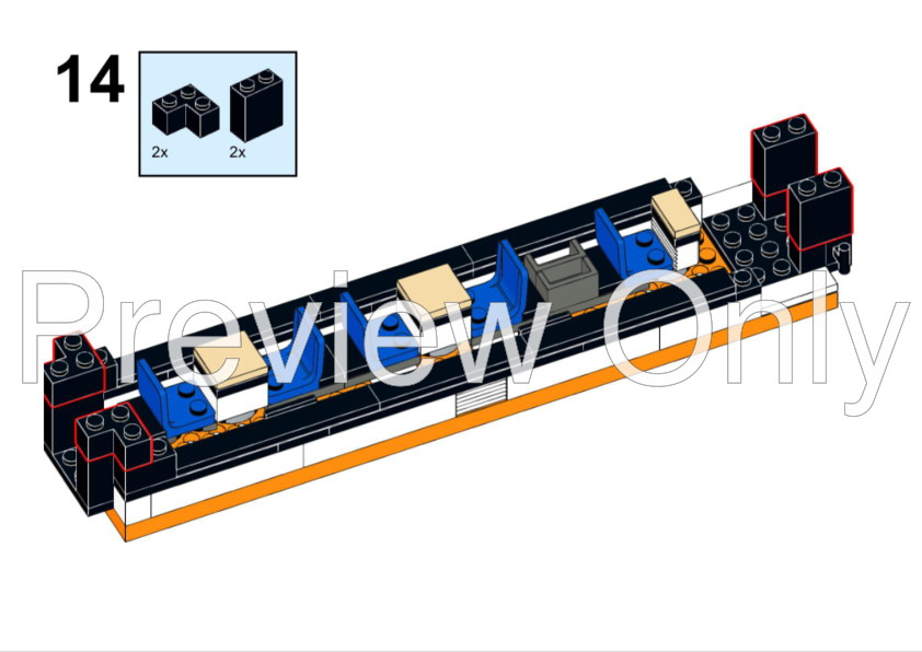 LEGO MOC Wagon with five seats for the Lego Horizon Express 10233 by ...