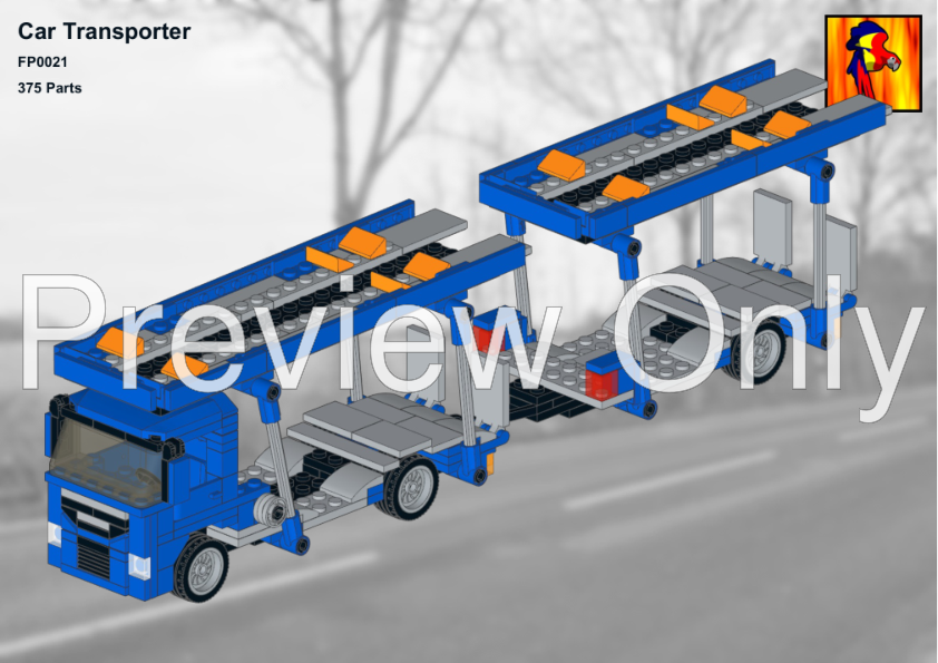 LEGO MOC Car Transporter by flamingparrot | Rebrickable - Build with LEGO
