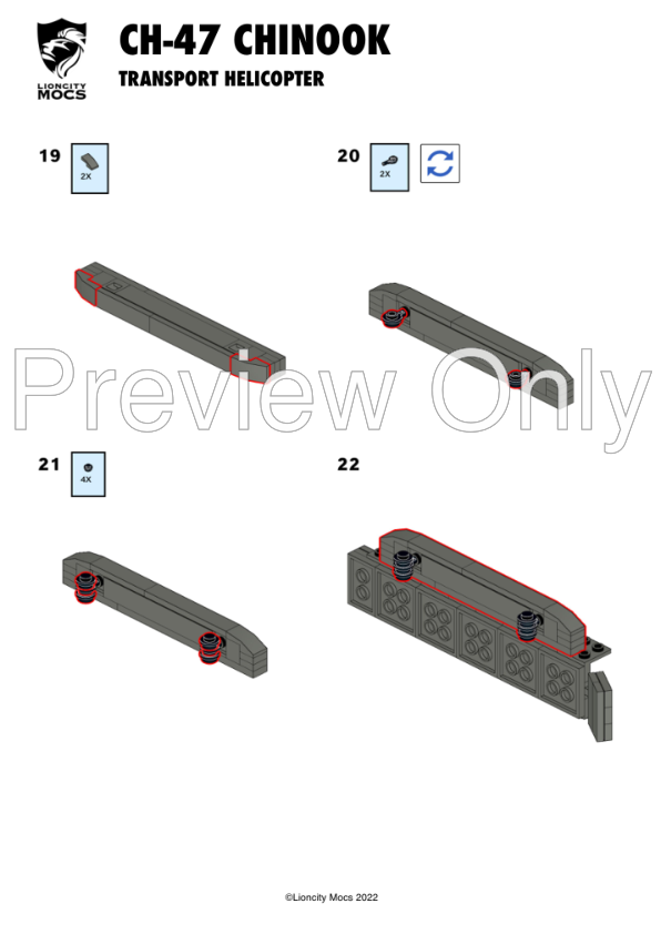 LEGO MOC CH-47 Chinook Helicopter Mini MOC by Lioncity Mocs ...