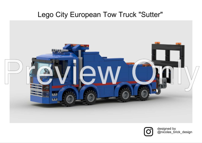 LEGO MOC Lego City European Tow Truck "Sutter Tow Service" by nicolas ...