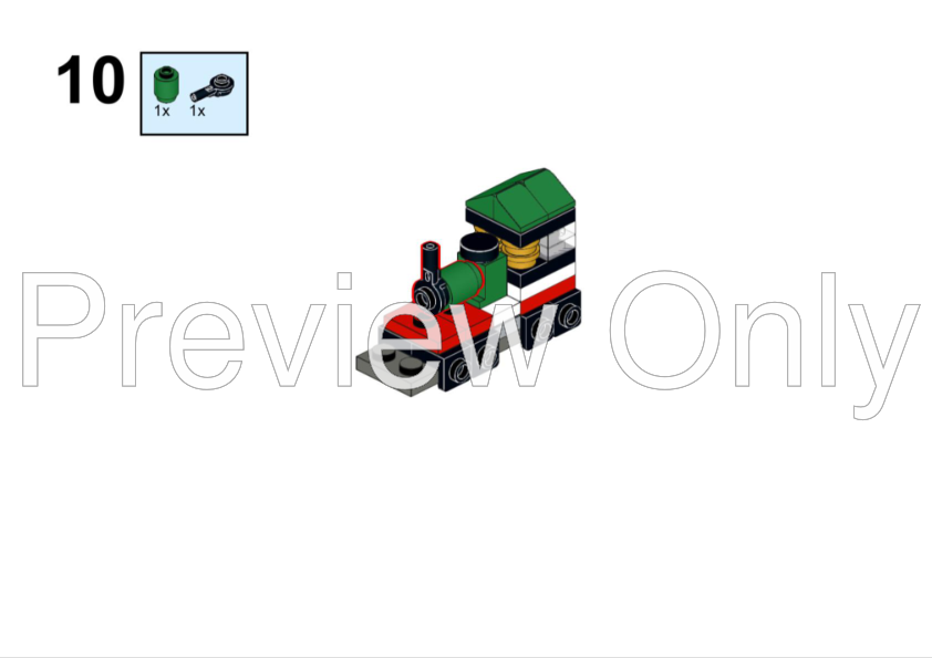 LEGO MOC Mini 10254 Winter Holiday Train by christromans | Rebrickable ...