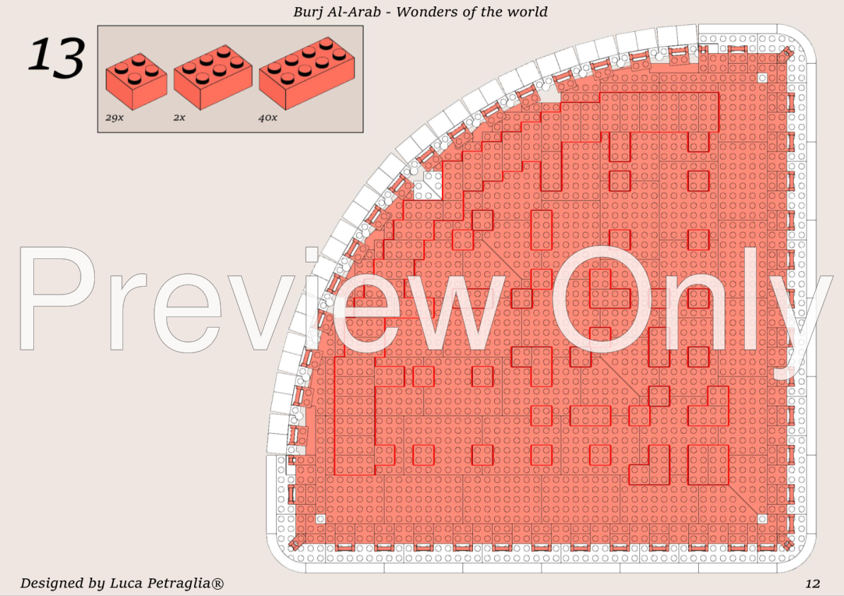 LEGO MOC BURJ AL-ARAB by @lucapetraglia.it | Rebrickable - Build with LEGO