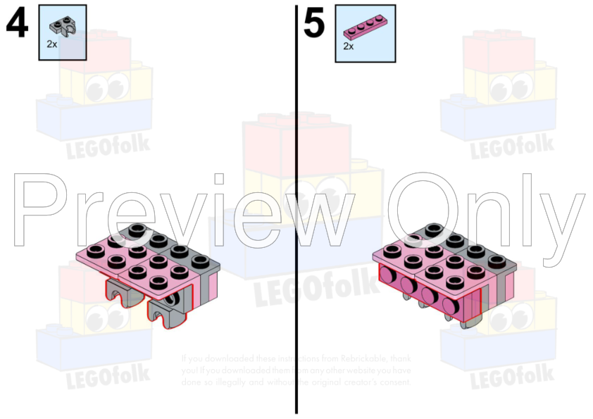 LEGO MOC Buff Axolotl by brickfolk | Rebrickable - Build with LEGO