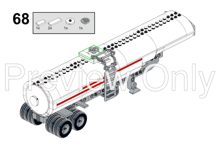LEGO MOC Mack R Series Red Truck and Tanker Trailer by Brick.Mocman ...