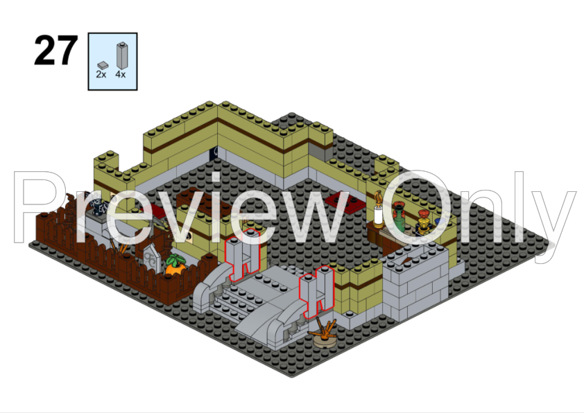 Lego Moc Modular Haunted House By Mocscout Rebrickable Build With Lego