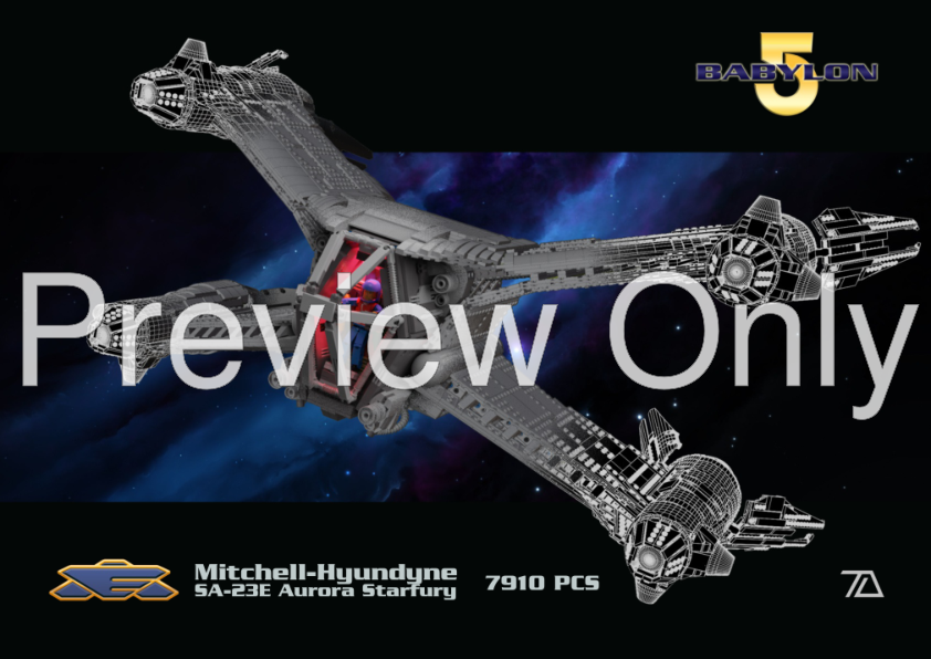 LEGO MOC Babylon 5 Earth Alliance SA-23E Aurora Starfury - UCS Scale by ...