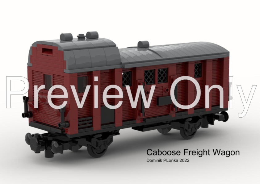 LEGO MOC Caboose Freight Wagon (8w) by copernicus508 | Rebrickable ...