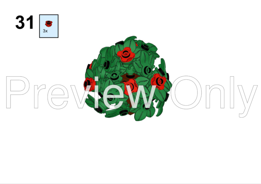 Lego Moc Colorful Bushes 1 For Modular Models By Gabizon Rebrickable