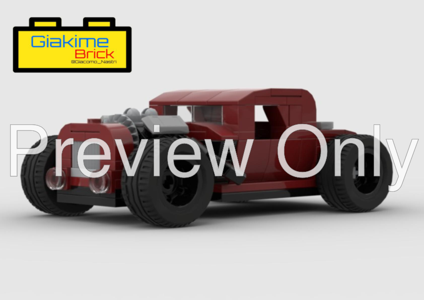 LEGO MOC Hot Rod Ford "32 by Giakime Brick | Rebrickable - Build with LEGO