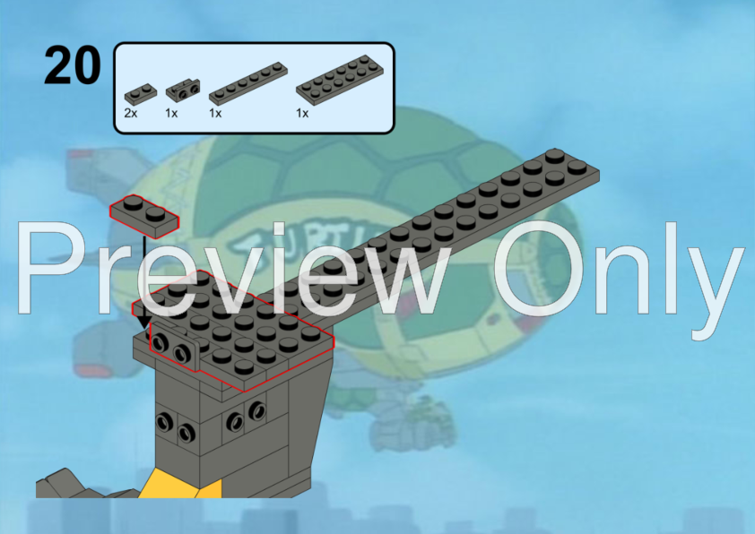 LEGO MOC-119530 Turtle Blimp by tottimas | Rebrickable - Build with LEGO