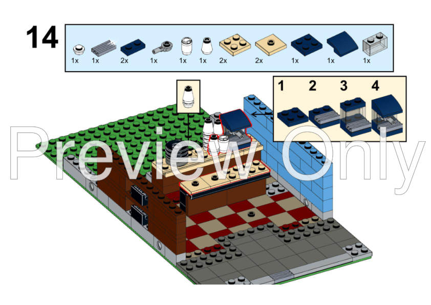 LEGO MOC Bricksburg Bakery by Klaartje68 | Rebrickable - Build with LEGO