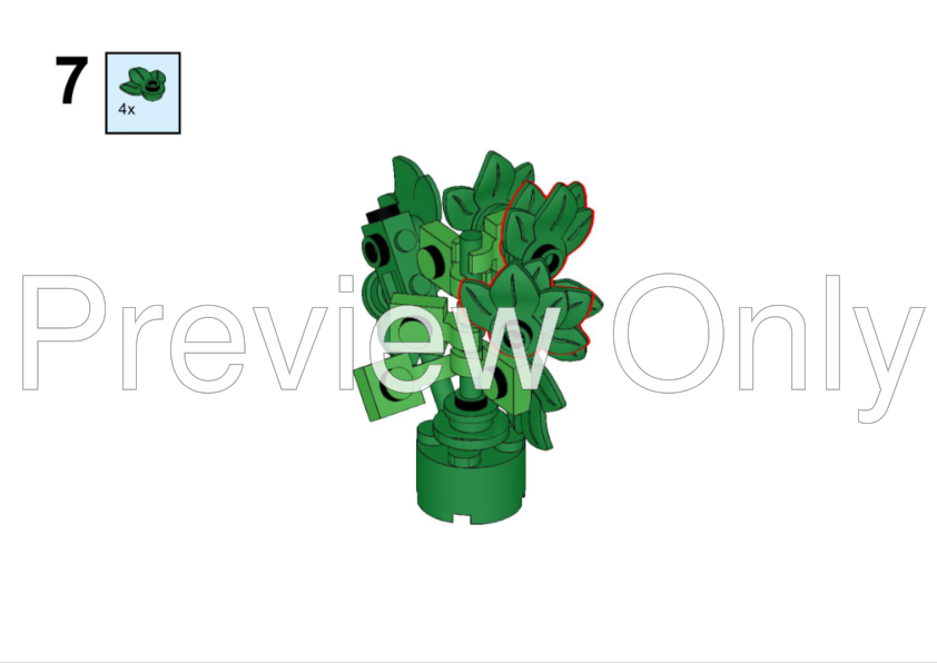 LEGO MOC Colorful Bushes #4 for modular models by gabizon | Rebrickable ...