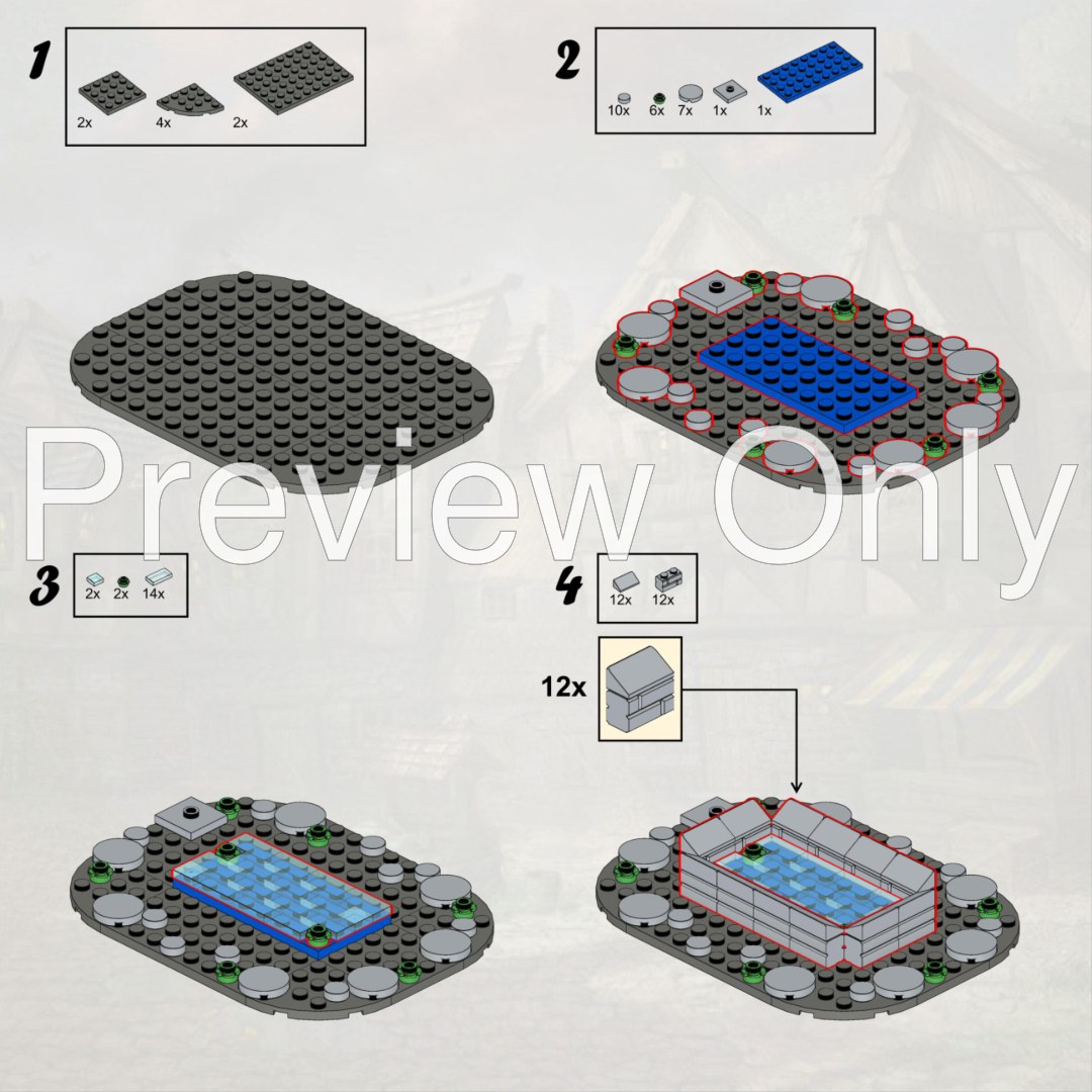 LEGO MOC MEDIEVAL WASH HOUSE - CASTLE by marinbrickdesign | Rebrickable - Build with LEGO