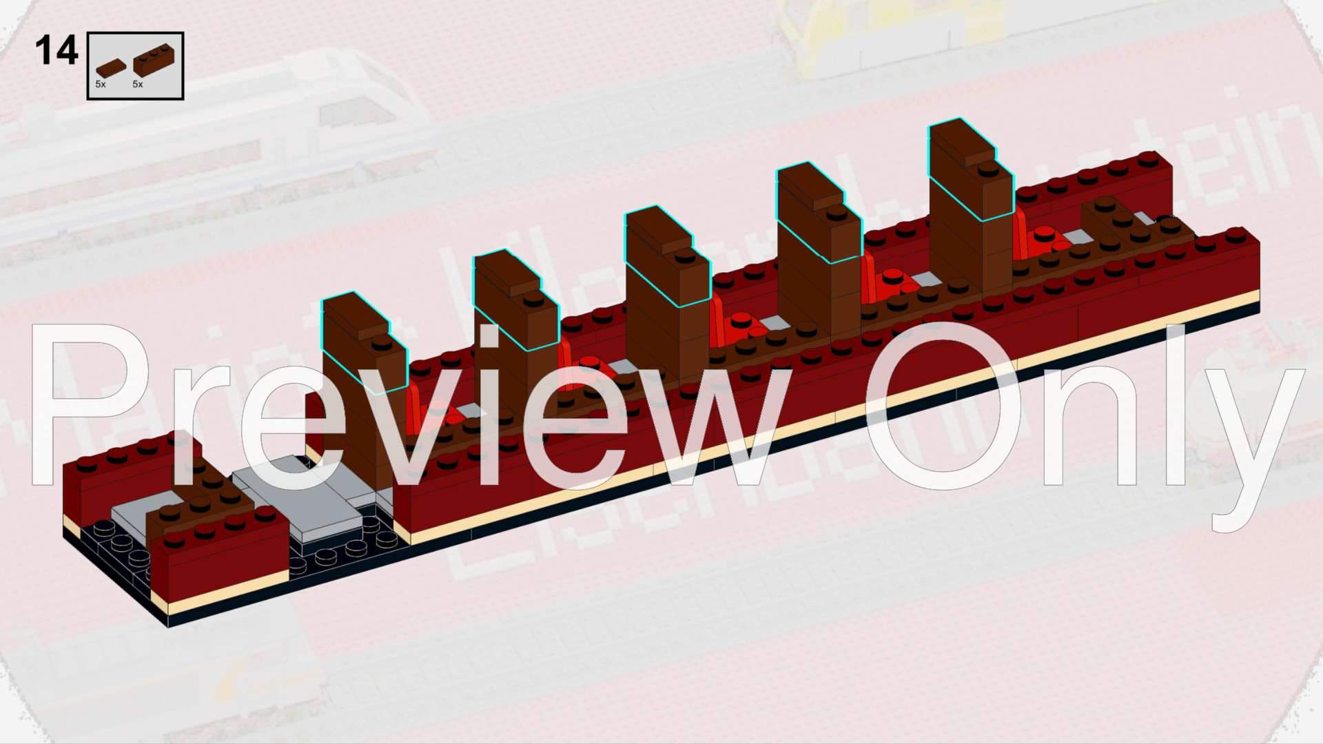 LEGO MOC BR 601 ( VT 11.5 ) TEE compartment car from the German Federal ...