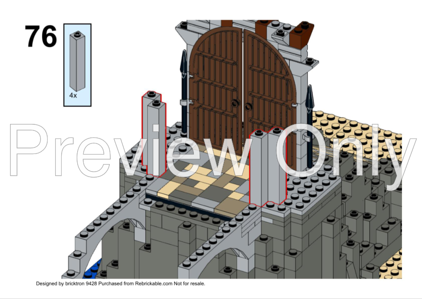LEGO MOC Lion Knights' Castle Bridge (Fits 10305) by bricktron9428 ...