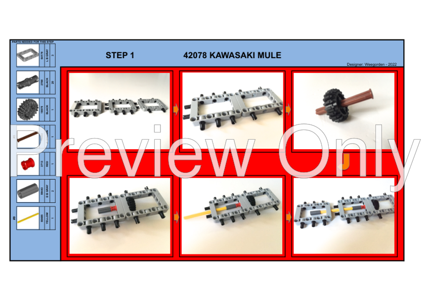 LEGO MOC 42078 Kawasaki Mule by Weegordon | Rebrickable - Build with LEGO
