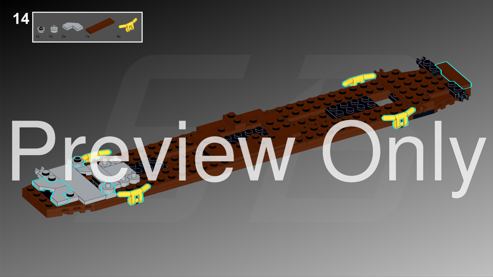 LEGO MOC Hopper wagon brown (Tanoos 896) by NeoSephiroth | Rebrickable ...