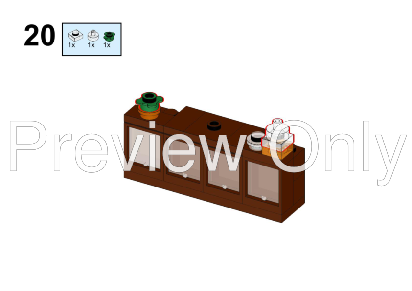 LEGO MOC Wood style interior design by gabizon | Rebrickable - Build ...