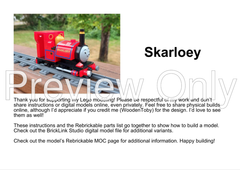 LEGO MOC Skarloey by WoodenToby | Rebrickable - Build with LEGO