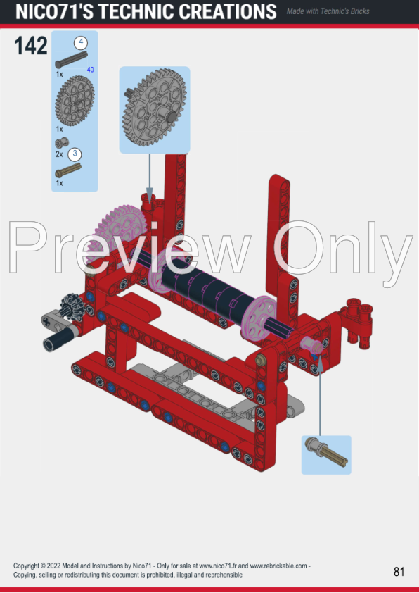 LEGO MOC 5 Reels Braiding Machine (updated version) by Nico71 ...