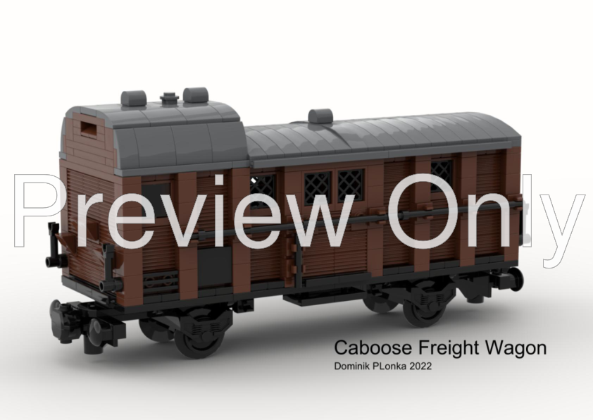 LEGO MOC Caboose Freight Wagon (8w) by copernicus508 | Rebrickable ...