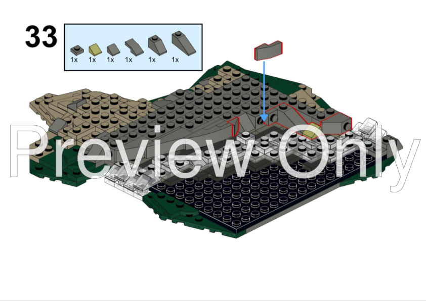 Lego Moc Lotr River Rock Landscape By Matyy Rebrickable Build With Lego