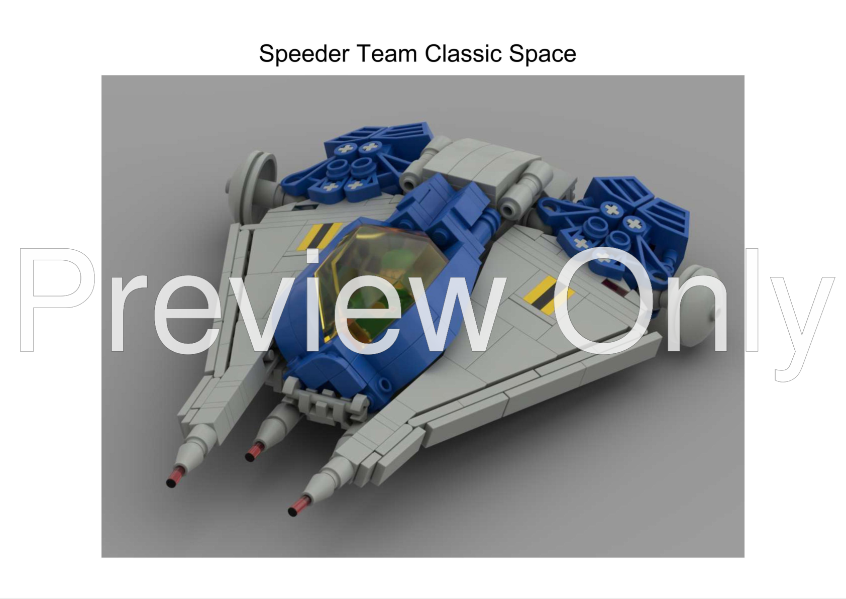 LEGO MOC Speeder Classic Space by Mihe Stonee | Rebrickable - Build ...