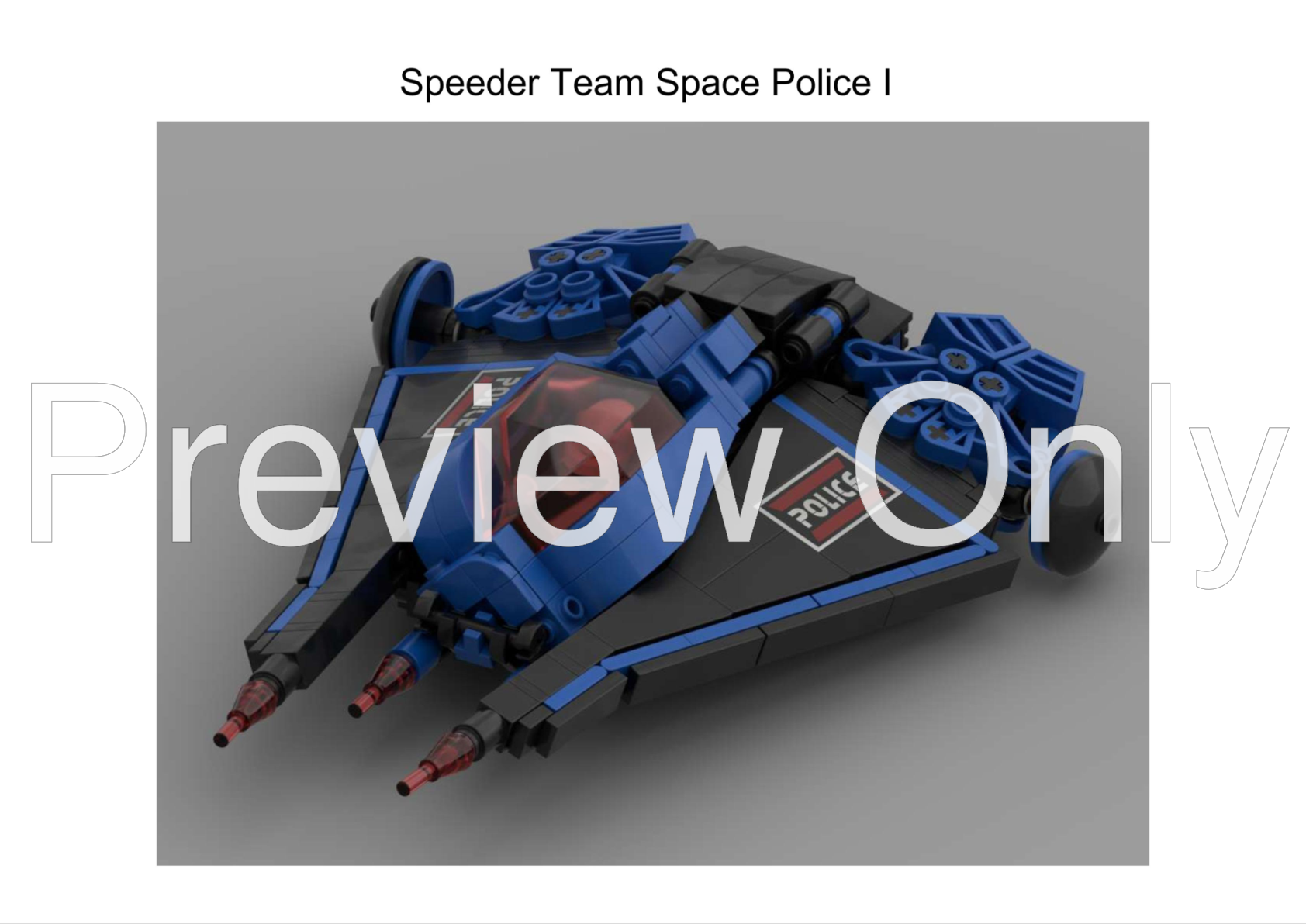 LEGO MOC Speeder Space Police I by Mihe Stonee | Rebrickable - Build ...