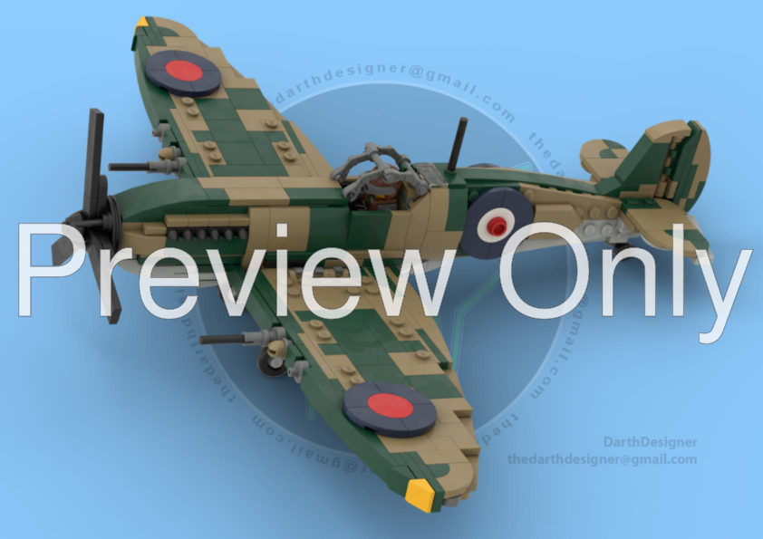 LEGO MOC WW2 Supermarine SPITFIRE - 1/35 Scale by DarthDesigner ...