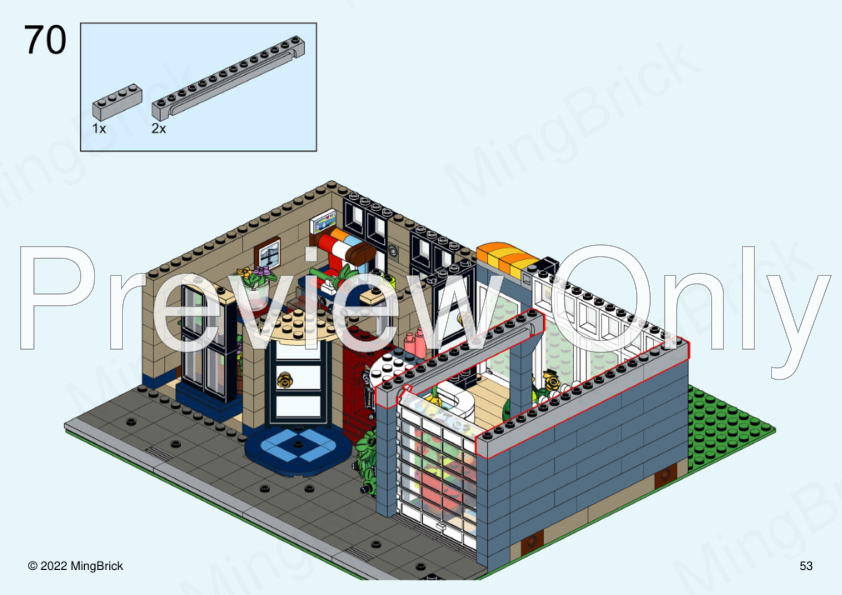 LEGO MOC Flower Shop by MingBrick | Rebrickable - Build with LEGO